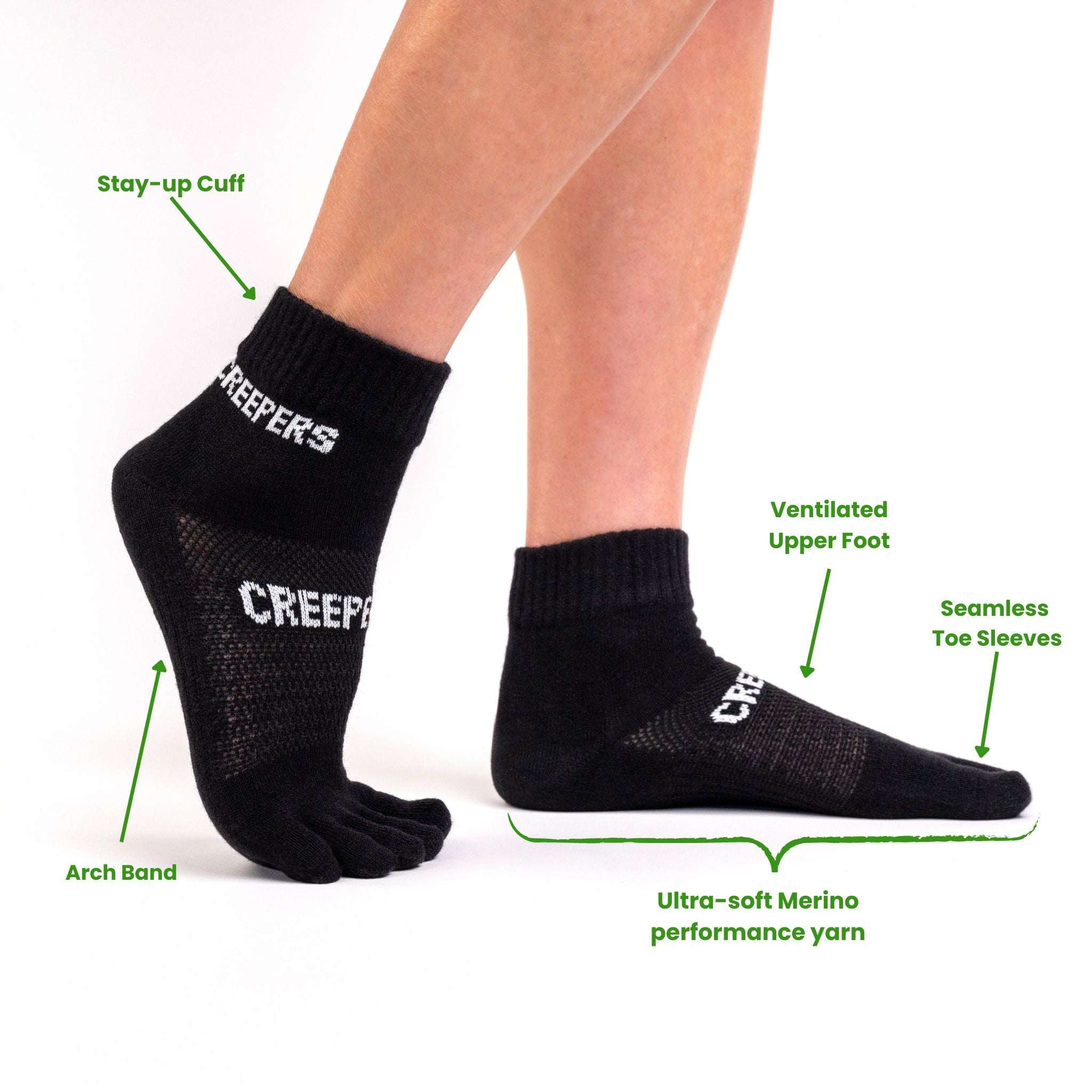 Creepers Socks | Creepers | Performance Merino Toe Socks