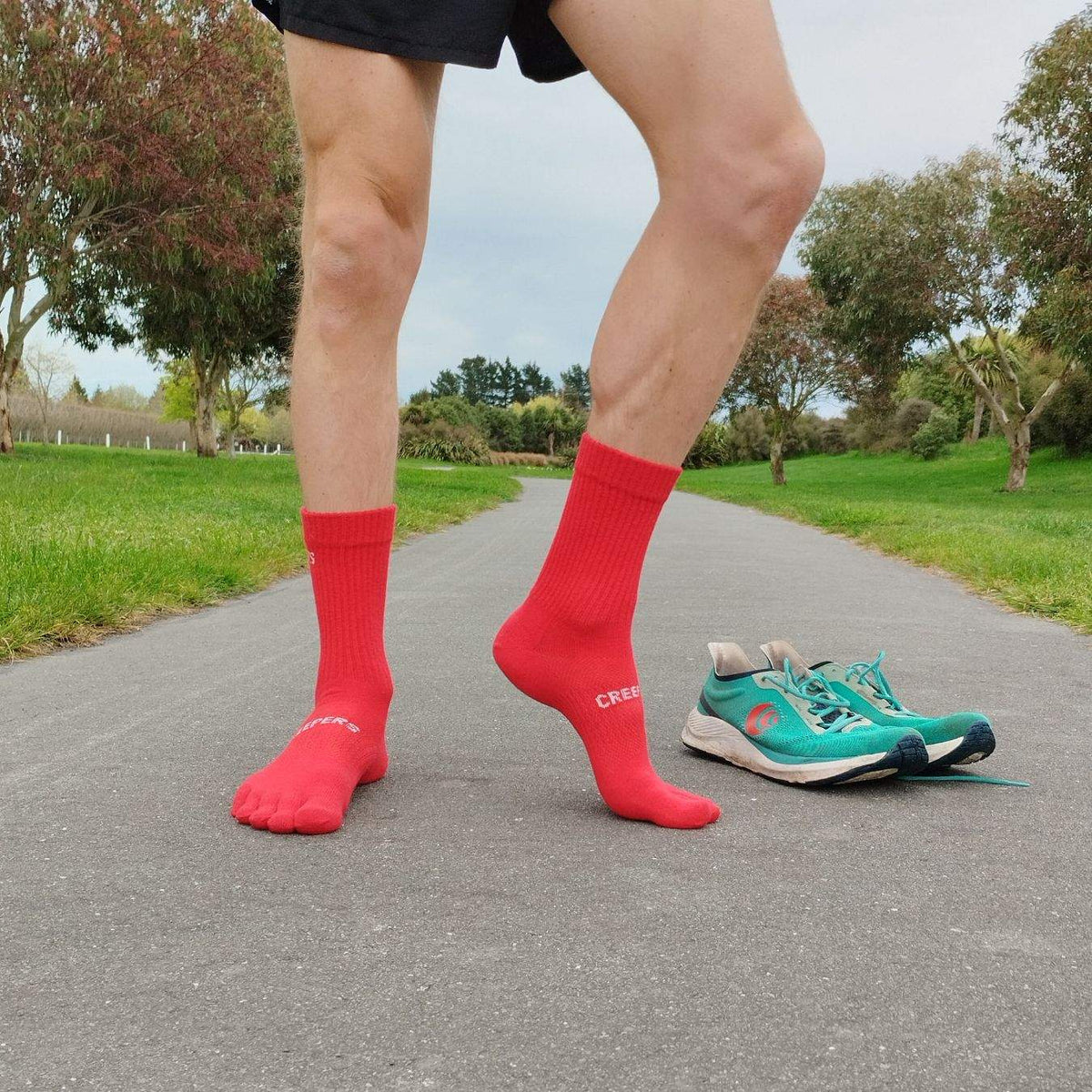 Release #5: RED Merino Toe Socks | Creepers Socks