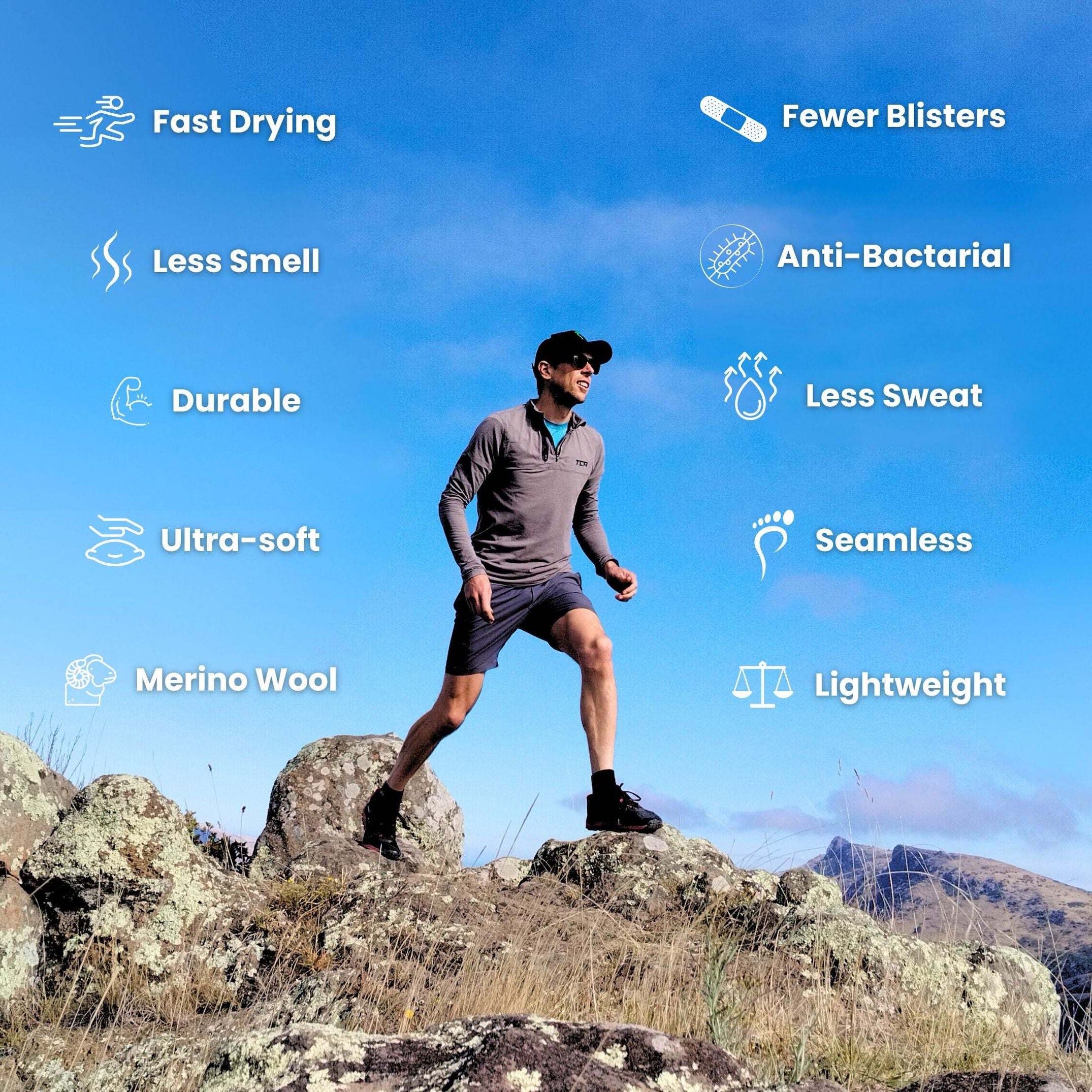 Creepers Socks | Creepers | Performance Merino Toe Socks